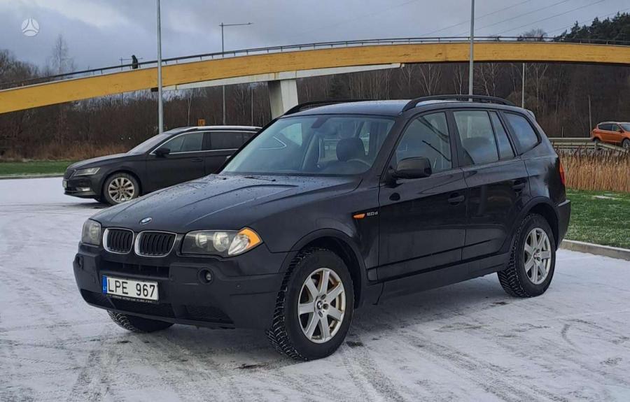 Black BMW X3 2006 in Kaunas, with an engine capacity of 2.00 L and mileage of 339 thousand km for 3300 €, photo 8 on AUTOMOTO.COM.LV
