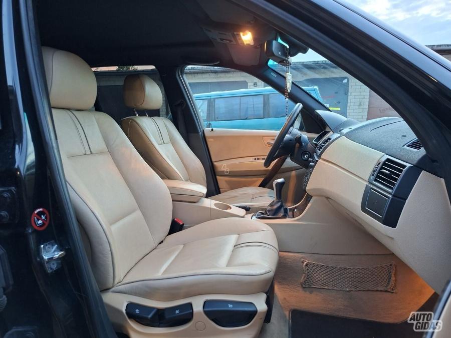 Black BMW X3 2006 in Siauliai, with an engine capacity of 2.00 L and mileage of 263 thousand km for 3350 €, photo 11 on AUTOMOTO.COM.LV