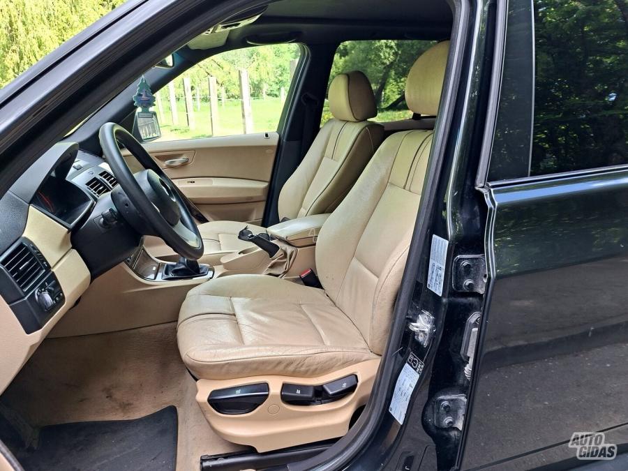 Black BMW X3 2006 in Siauliai, with an engine capacity of 2.00 L and mileage of 260 thousand km for 3350 €, photo 11 on AUTOMOTO.COM.LV