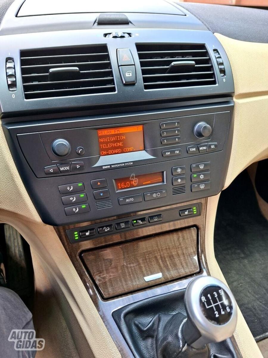 Black BMW X3 2006 in Siauliai, with an engine capacity of 2.00 L and mileage of 260 thousand km for 3350 €, photo 18 on AUTOMOTO.COM.LV