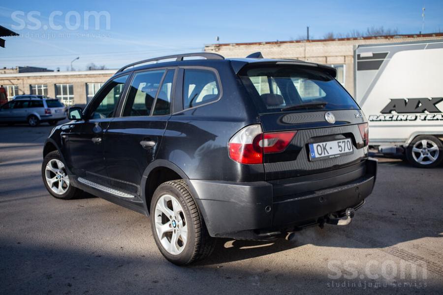 Black BMW X3 2006 in Riga, with an engine capacity of 2.00 L and mileage of 293 thousand km for 4150 €, photo 5 on AUTOMOTO.COM.LV
