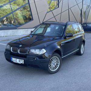 Melns BMW X3 2006 Šauļi, ar dzinēja tilpumu 3.00 L un nobraukumu 310 tūkst. km par 3500 €, foto  vietnē AUTOMOTO.COM.LV