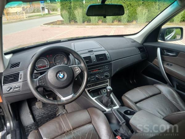 Melns BMW X3 2006 Gulbene, ar dzinēja tilpumu 2.00 L un nobraukumu 428 tūkst. km par 4695 €, foto 7 vietnē AUTOMOTO.COM.LV