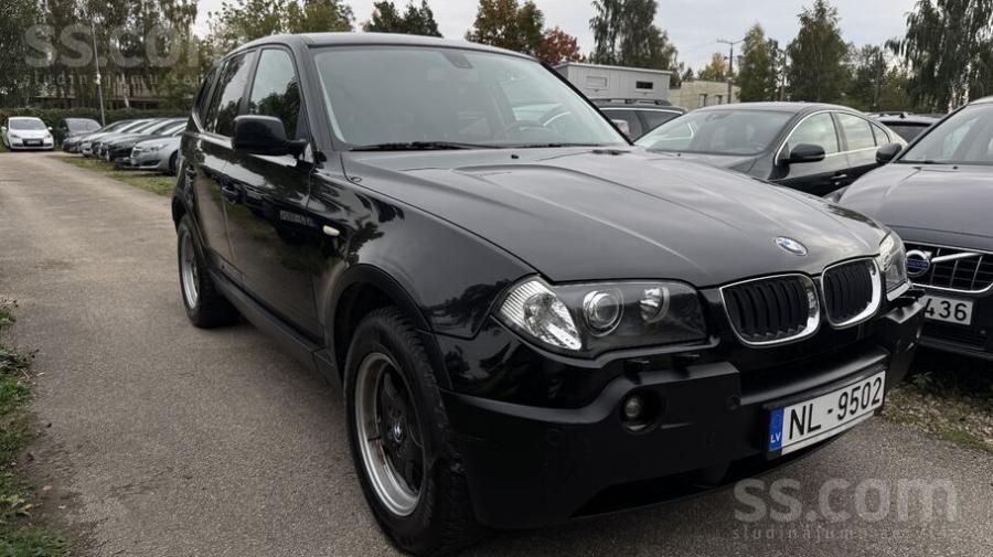Black BMW X3 2006 in Riga, with an engine capacity of 2.00 L and mileage of 309 thousand km for 2650 €, photo 4 on AUTOMOTO.COM.LV