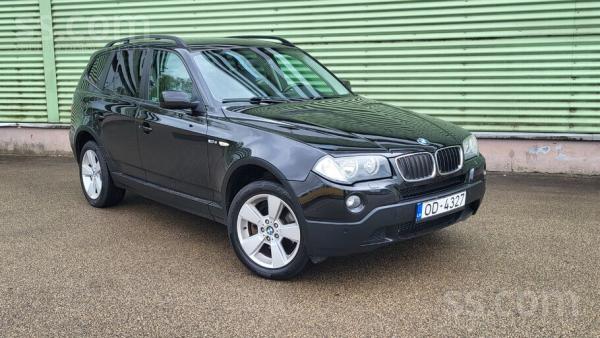 Black BMW X3 2007 in Riga, with an engine capacity of 2.00 L and mileage of 296 thousand km for 5650 €, photo 1 on AUTOMOTO.COM.LV