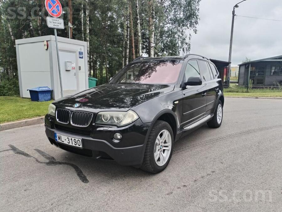 Black BMW X3 2007 in Riga, with an engine capacity of 2.00 L and mileage of 240 thousand km for 4800 €, photo 1 on AUTOMOTO.COM.LV