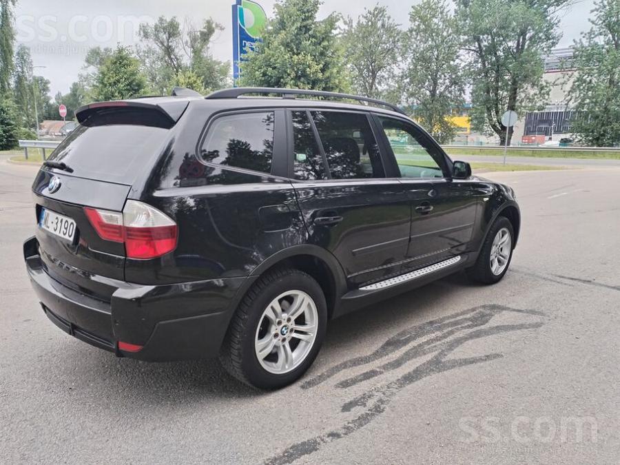 Black BMW X3 2007 in Riga, with an engine capacity of 2.00 L and mileage of 240 thousand km for 4800 €, photo 5 on AUTOMOTO.COM.LV