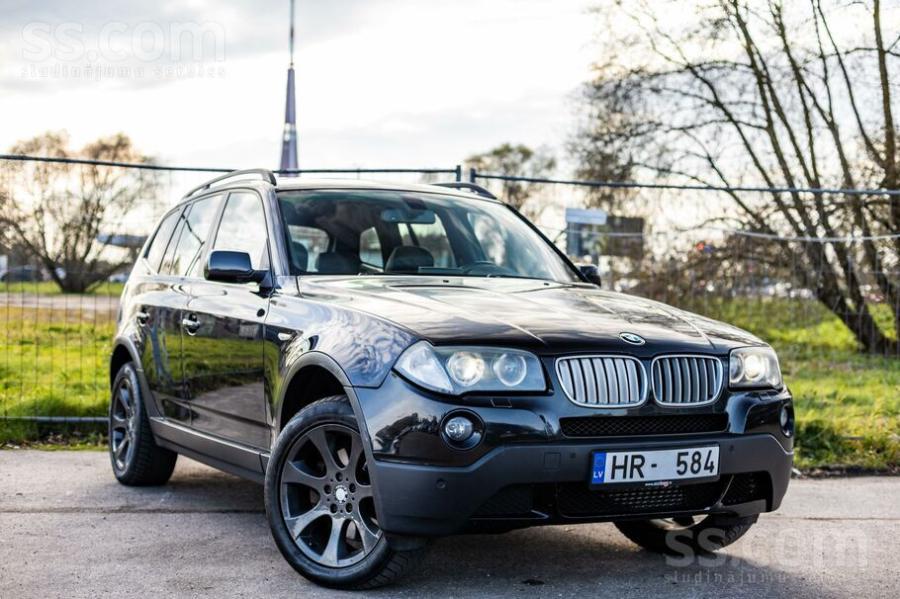 Black BMW X3 2007 in Riga, with an engine capacity of 3.00 L and mileage of 363 thousand km for 6490 €, photo 2 on AUTOMOTO.COM.LV