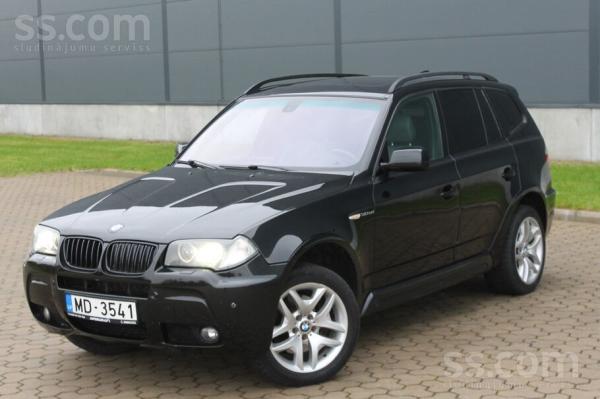 Black BMW X3 2007 in Riga, with an engine capacity of 3.00 L and mileage of 0 thousand km for 5990 €, photo 2 on AUTOMOTO.COM.LV