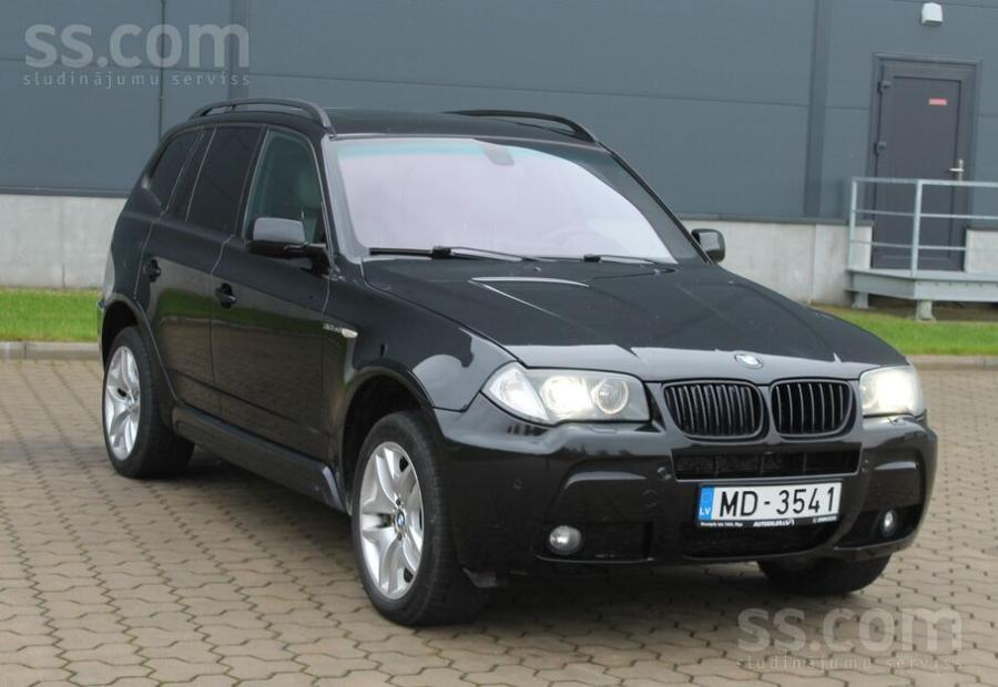 Black BMW X3 2007 in Riga, with an engine capacity of 3.00 L and mileage of 0 thousand km for 5990 €, photo 3 on AUTOMOTO.COM.LV