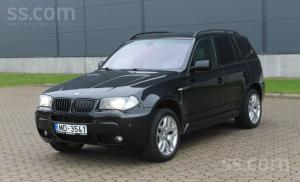 Black BMW X3 2007 in Riga, with an engine capacity of 3.00 L and mileage of 0 thousand km for 5990 €, photo 5 on AUTOMOTO.COM.LV