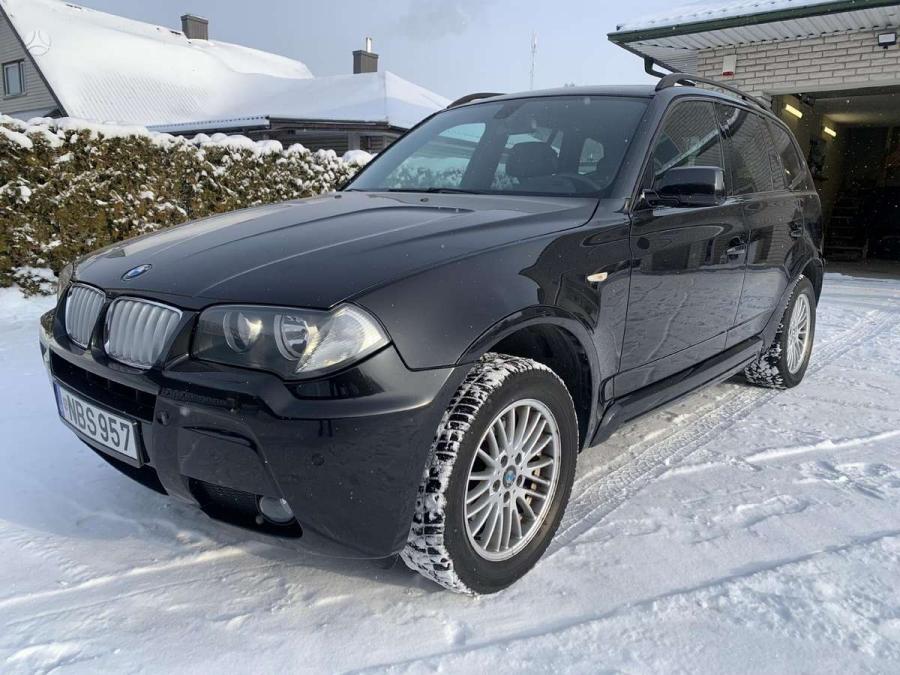 Black BMW X3 2007 in Alytus, with an engine capacity of 2.00 L and mileage of 211 thousand km for 6300 €, photo 1 on AUTOMOTO.COM.LV
