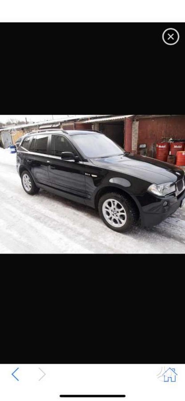 Black BMW X3 2007 in Vilnius, with an engine capacity of 2.00 L and mileage of 340 thousand km for 4500 €, photo 9 on AUTOMOTO.COM.LV