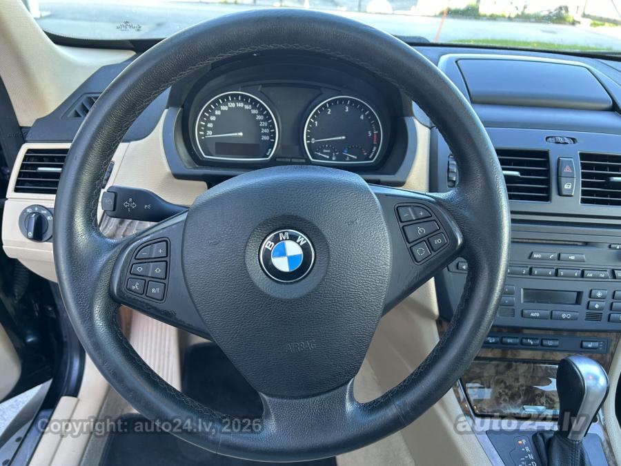 Black BMW X3 2007 in Tallinn, with an engine capacity of 3.00 L and mileage of 255 thousand km for 4980 €, photo 14 on AUTOMOTO.COM.LV