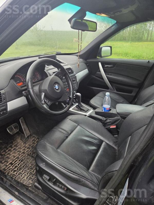 Black BMW X3 2007 in Ogre, with an engine capacity of 3.00 L and mileage of 360 thousand km for 5450 €, photo 5 on AUTOMOTO.COM.LV