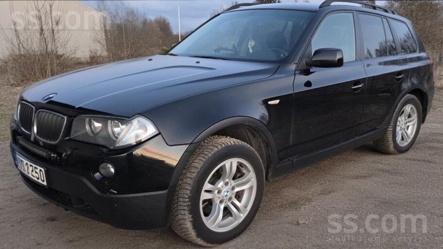 Black BMW X3 2007 in Ogre, with an engine capacity of 2.00 L and mileage of 288 thousand km for 5000 €, photo 1 on AUTOMOTO.COM.LV