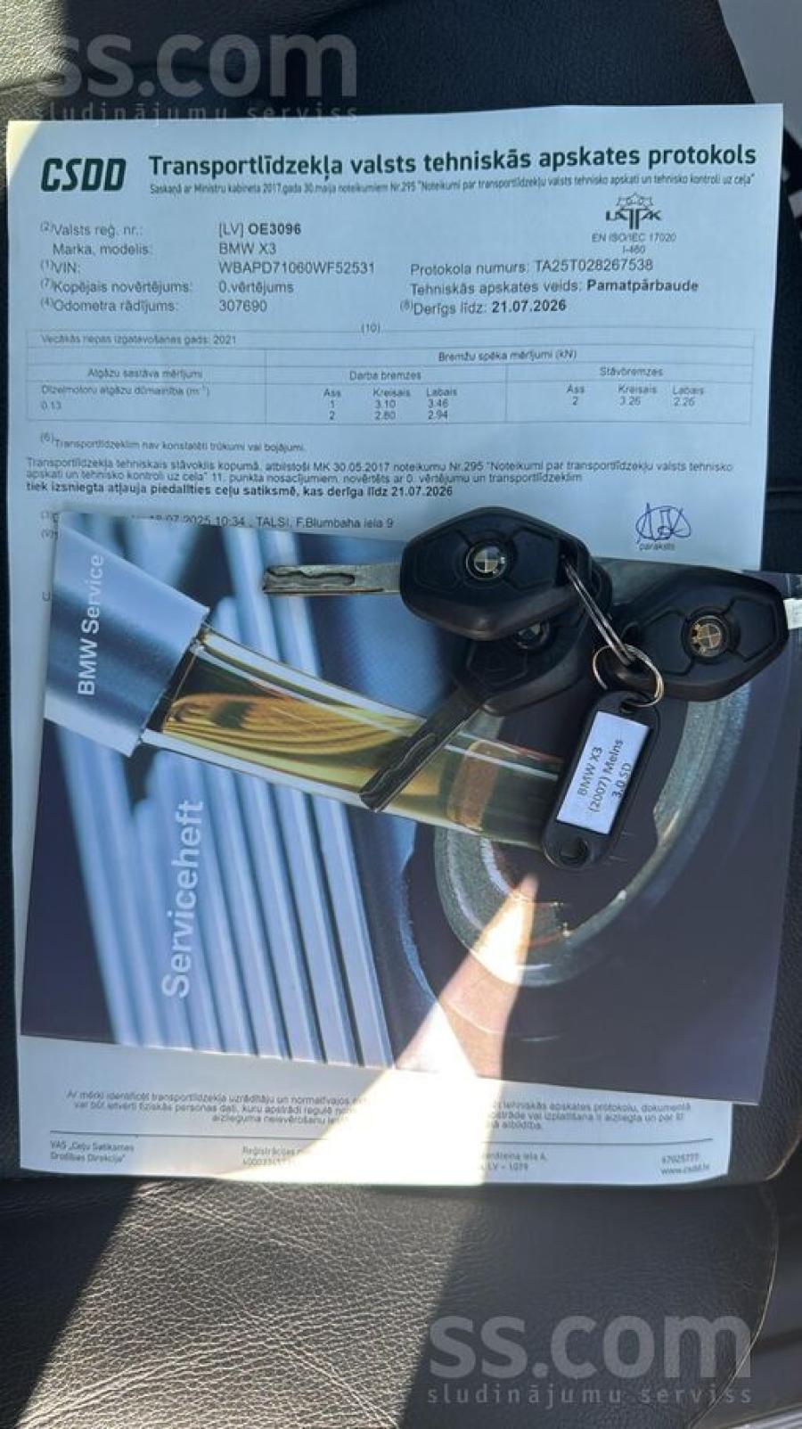 Melns BMW X3 2007 Talsi, ar dzinēja tilpumu 3.00 L un nobraukumu 307 tūkst. km par 6400 €, foto 18 vietnē AUTOMOTO.COM.LV
