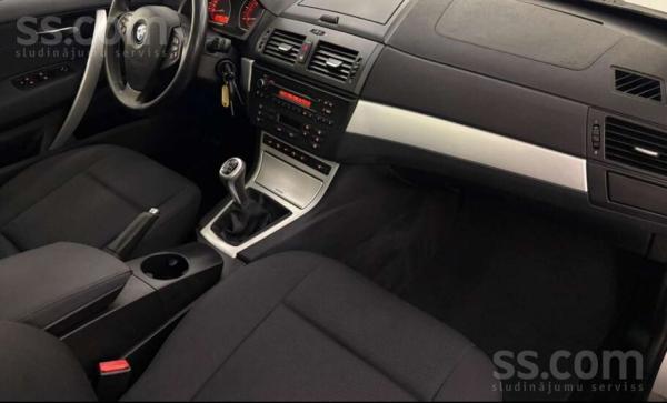 Black BMW X3 2007 in Valmiera, with an engine capacity of 2.00 L and mileage of 191 thousand km for 6800 €, photo 5 on AUTOMOTO.COM.LV