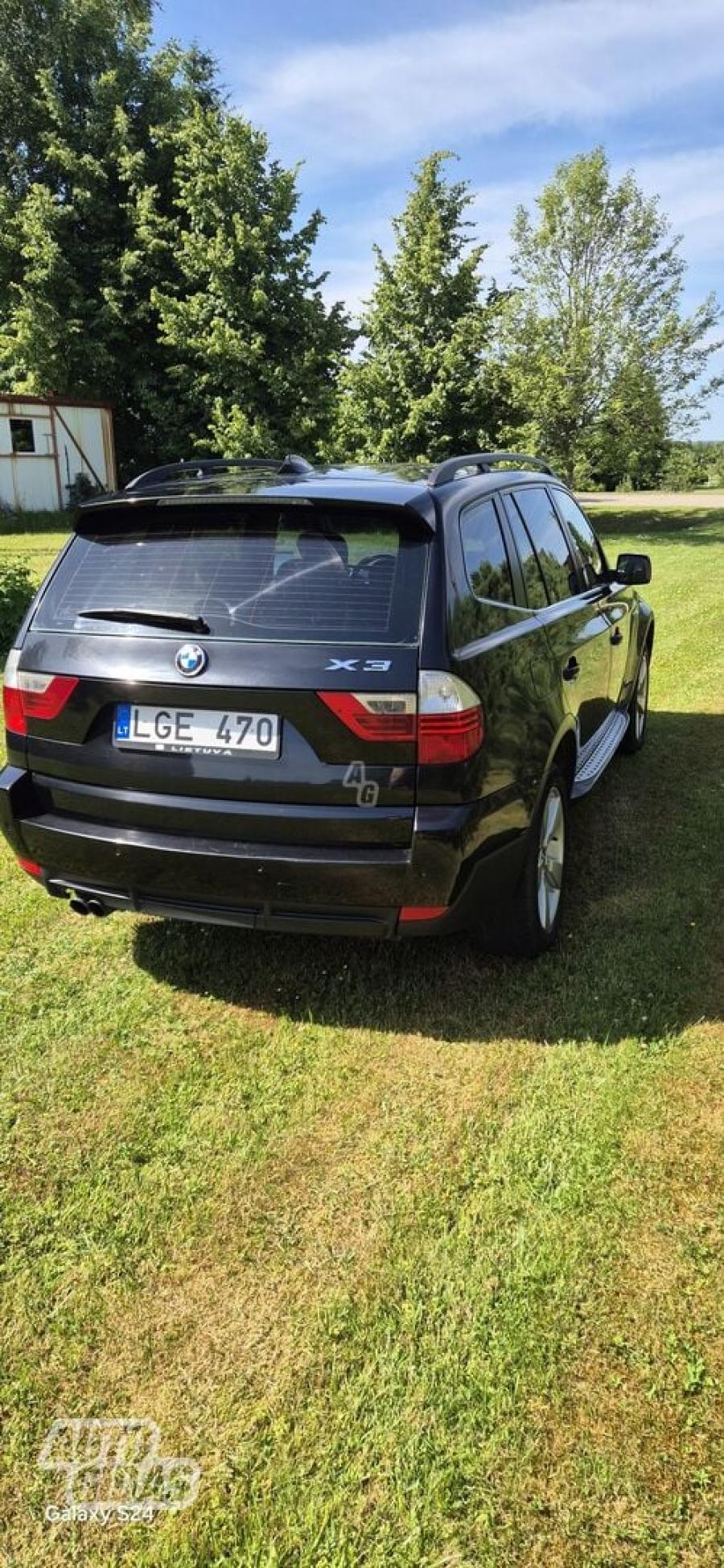 Black BMW X3 2007 in Mazeikiai, with an engine capacity of 3.00 L and mileage of 389 thousand km for 5300 €, photo 5 on AUTOMOTO.COM.LV