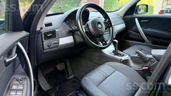 Black BMW X3 2007 in Ogre, with an engine capacity of 2.00 L and mileage of 292 thousand km for 5350 €, photo 10 on AUTOMOTO.COM.LV