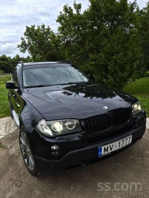 Melns BMW X3 2007 Jēkabpils, ar dzinēja tilpumu 3.00 L un nobraukumu 411 tūkst. km par 5300 €, foto  vietnē AUTOMOTO.COM.LV