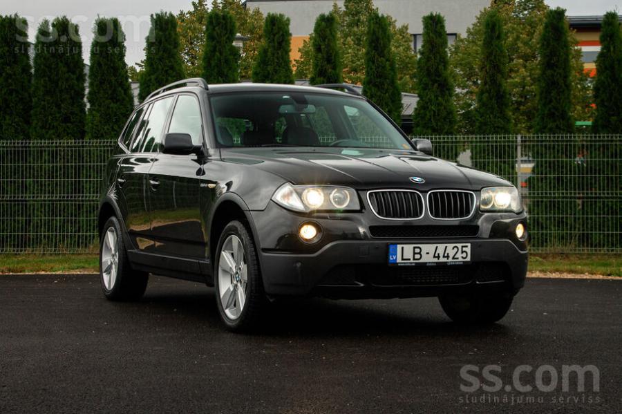 Black BMW X3 2007 in Jelgava, with an engine capacity of 2.00 L and mileage of 357 thousand km for 4900 €, photo 1 on AUTOMOTO.COM.LV
