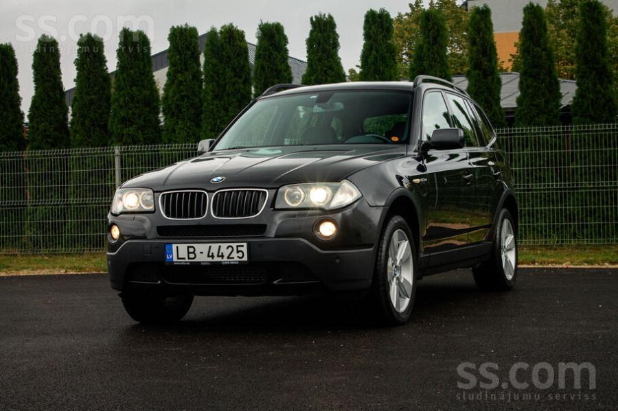 Black BMW X3 2007 in Jelgava, with an engine capacity of 2.00 L and mileage of 357 thousand km for 4900 €, photo 4 on AUTOMOTO.COM.LV
