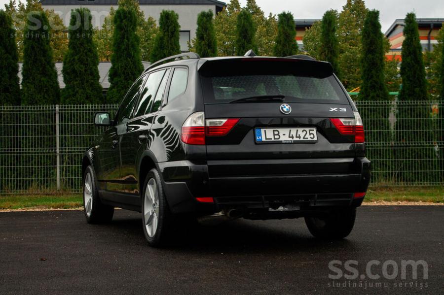 Black BMW X3 2007 in Jelgava, with an engine capacity of 2.00 L and mileage of 357 thousand km for 4900 €, photo 5 on AUTOMOTO.COM.LV