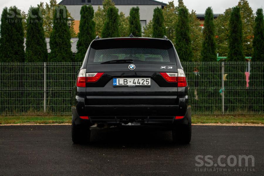 Black BMW X3 2007 in Jelgava, with an engine capacity of 2.00 L and mileage of 357 thousand km for 4900 €, photo 6 on AUTOMOTO.COM.LV