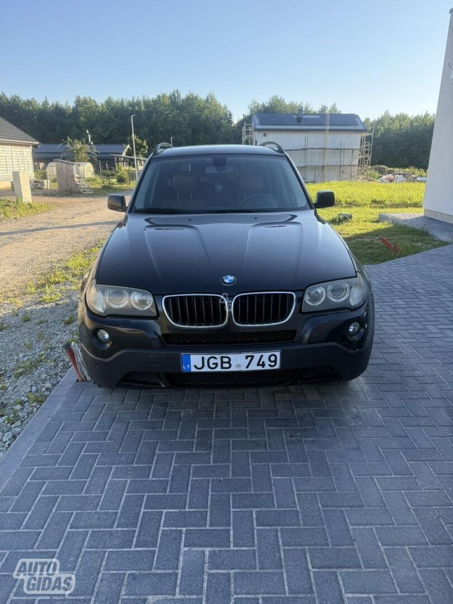Melns BMW X3 2007 Kauņa, ar dzinēja tilpumu 2.00 L un nobraukumu 284 tūkst. km par 4200 €, foto 1 vietnē AUTOMOTO.COM.LV