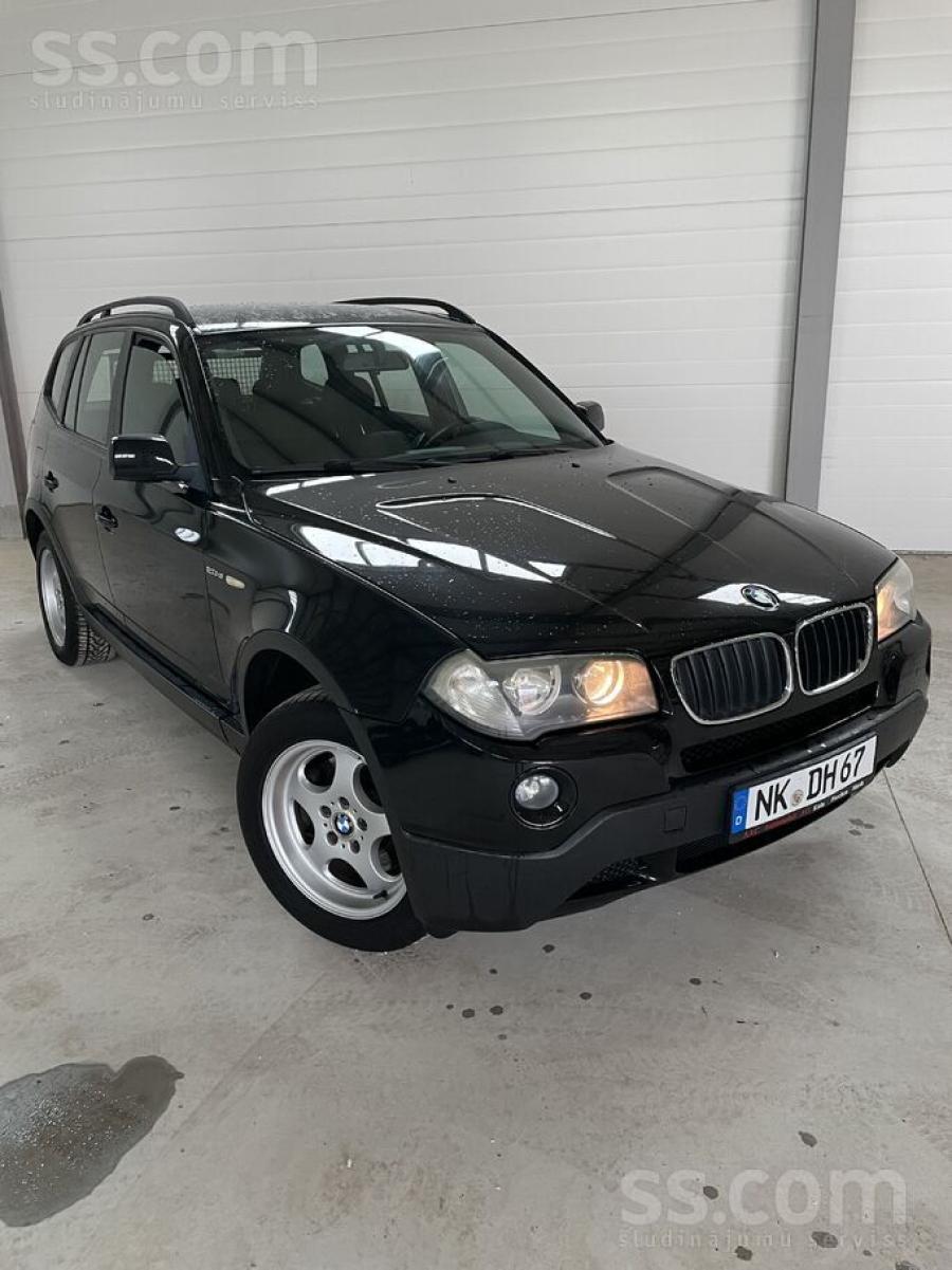 Black BMW X3 2008 in Balvi, with an engine capacity of 2.00 L and mileage of 252 thousand km for 4999 €, photo 2 on AUTOMOTO.COM.LV