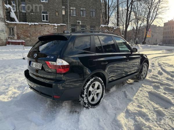 Black BMW X3 2008 in Riga, with an engine capacity of 2.00 L and mileage of 269 thousand km for 6300 €, photo 2 on AUTOMOTO.COM.LV