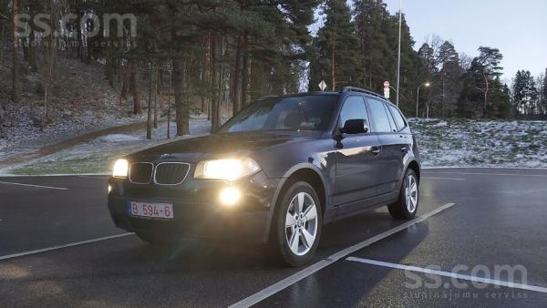 Black BMW X3 2008 in Aluksne, with an engine capacity of 2.00 L and mileage of 0 thousand km for 4650 €, photo 1 on AUTOMOTO.COM.LV