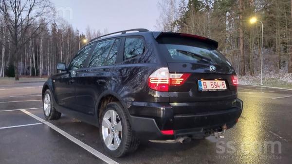 Black BMW X3 2008 in Aluksne, with an engine capacity of 2.00 L and mileage of 0 thousand km for 4650 €, photo 6 on AUTOMOTO.COM.LV