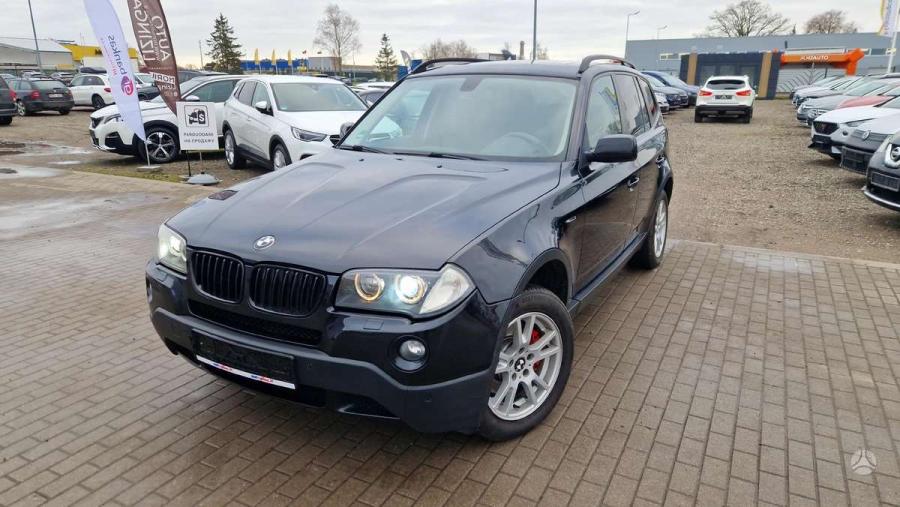 Black BMW X3 2008 in Marijampole, with an engine capacity of 2.00 L and mileage of 247 thousand km for 5550 €, photo 1 on AUTOMOTO.COM.LV