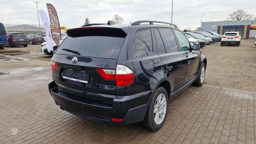 Black BMW X3 2008 in Marijampole, with an engine capacity of 2.00 L and mileage of 247 thousand km for 5550 €, photo 8 on AUTOMOTO.COM.LV