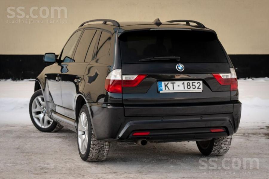 Black BMW X3 2008 in Tukums, with an engine capacity of 2.00 L and mileage of 318 thousand km for 6590 €, photo 4 on AUTOMOTO.COM.LV