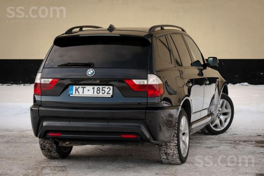Black BMW X3 2008 in Tukums, with an engine capacity of 2.00 L and mileage of 318 thousand km for 6590 €, photo 7 on AUTOMOTO.COM.LV