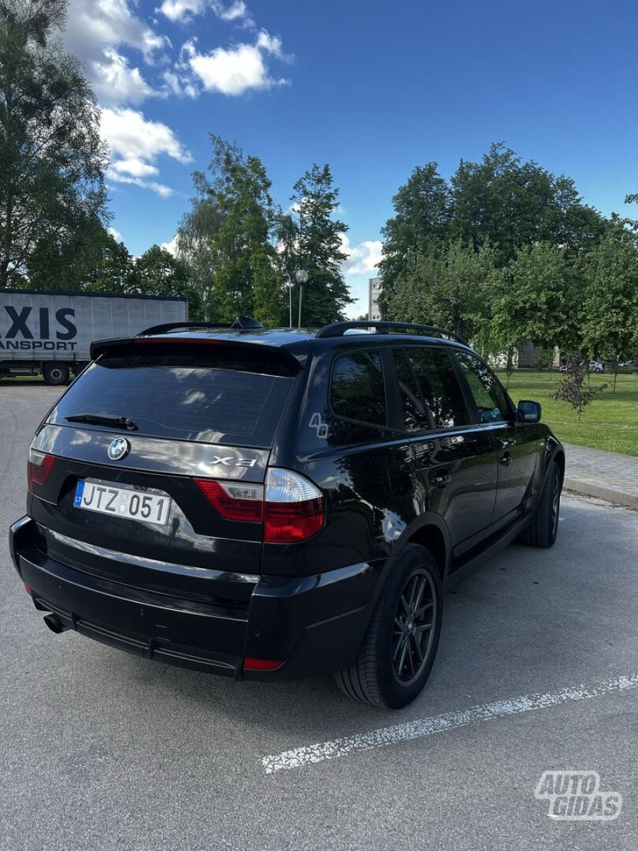Black BMW X3 2008 in Vilnius, with an engine capacity of 2.00 L and mileage of 321 thousand km for 3900 €, photo 7 on AUTOMOTO.COM.LV