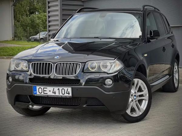 Black BMW X3 2008 in Jekabpils, with an engine capacity of 2.00 L and mileage of 245 thousand km for 6850 €, photo 1 on AUTOMOTO.COM.LV