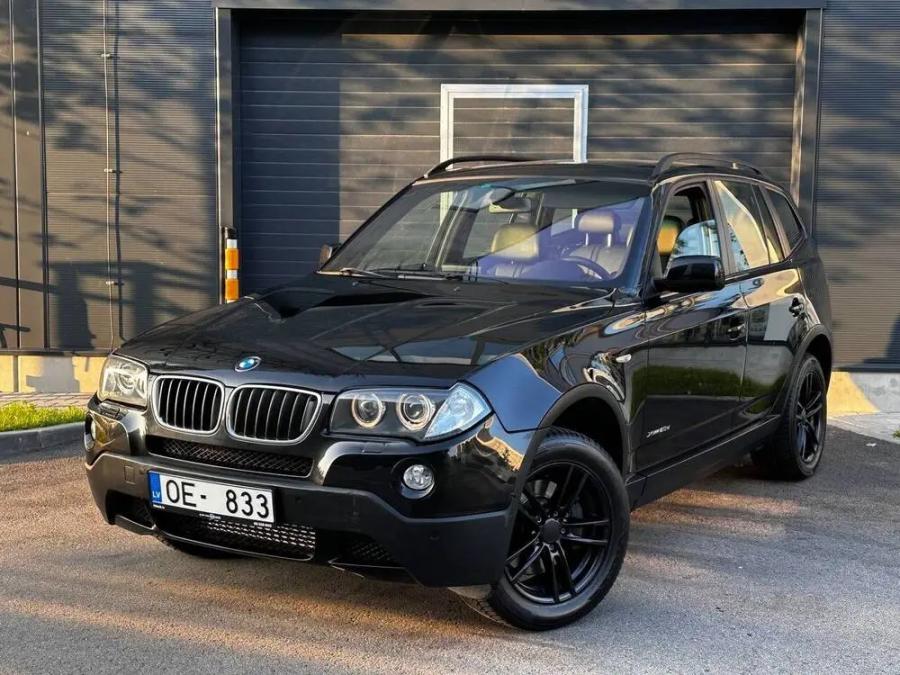 Black BMW X3 2008 in Riga, with an engine capacity of 2.00 L and mileage of 121 thousand km for 5590 €, photo 1 on AUTOMOTO.COM.LV