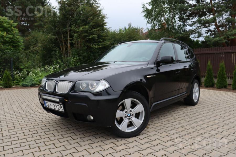 Black BMW X3 2008 in Riga, with an engine capacity of 3.00 L and mileage of 384 thousand km for 6490 €, photo 1 on AUTOMOTO.COM.LV