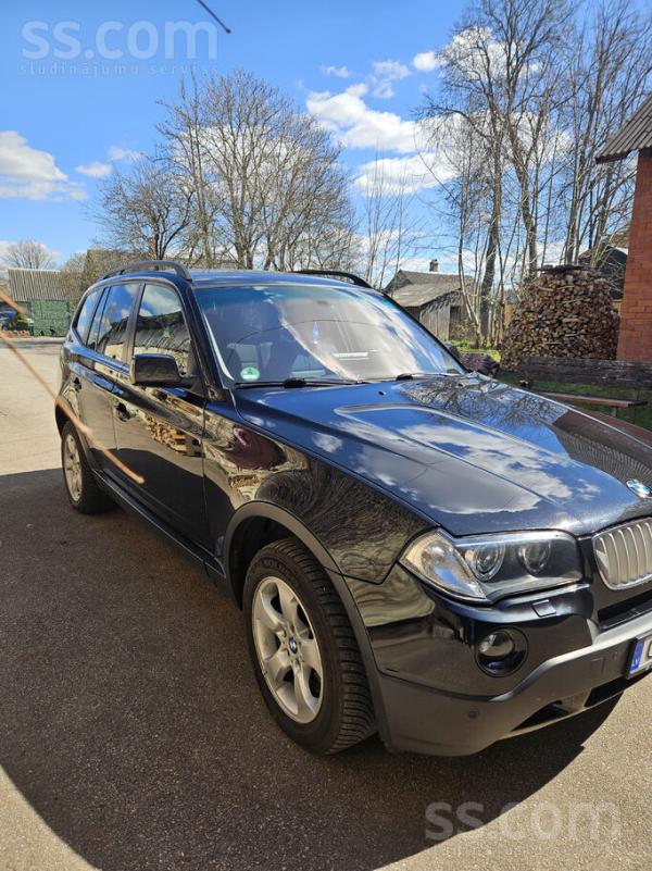Black BMW X3 2008 in Jekabpils, with an engine capacity of 2.00 L and mileage of 280 thousand km for 6500 €, photo 2 on AUTOMOTO.COM.LV