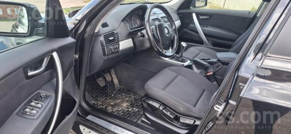 Black BMW X3 2008 in Rezekne, with an engine capacity of 2.00 L and mileage of 0 thousand km for 4450 €, photo 5 on AUTOMOTO.COM.LV