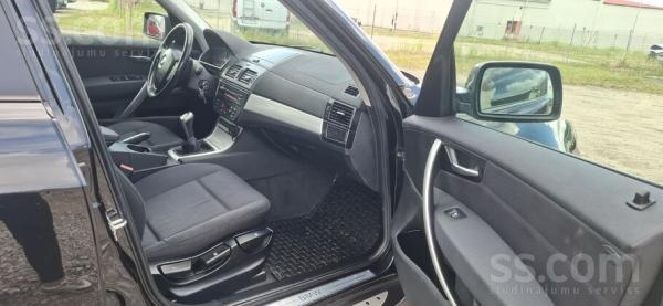 Black BMW X3 2008 in Rezekne, with an engine capacity of 2.00 L and mileage of 0 thousand km for 4450 €, photo 9 on AUTOMOTO.COM.LV