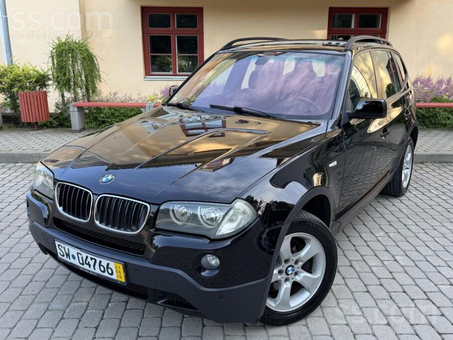 Black BMW X3 2008 in Riga, with an engine capacity of 2.00 L and mileage of 241 thousand km for 5750 €, photo 1 on AUTOMOTO.COM.LV