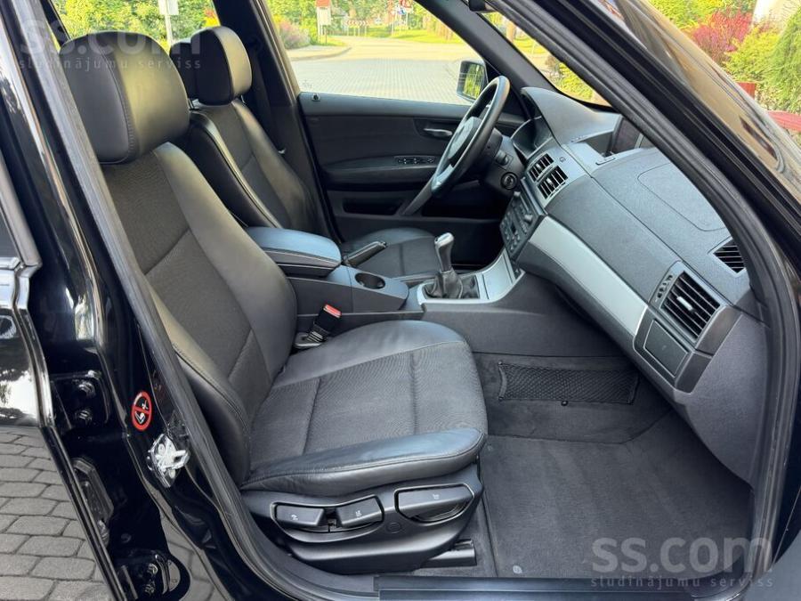 Black BMW X3 2008 in Riga, with an engine capacity of 2.00 L and mileage of 241 thousand km for 5750 €, photo 19 on AUTOMOTO.COM.LV