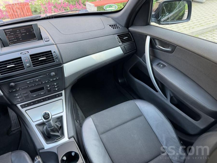 Black BMW X3 2008 in Riga, with an engine capacity of 2.00 L and mileage of 241 thousand km for 5750 €, photo 24 on AUTOMOTO.COM.LV