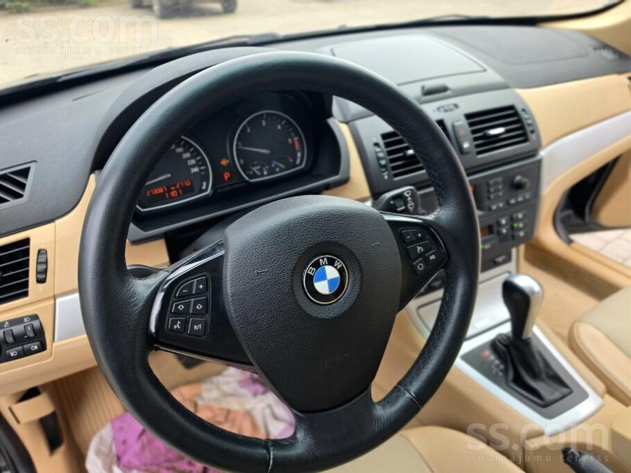 Black BMW X3 2008 in Jelgava, with an engine capacity of 2.00 L and mileage of 274 thousand km for 5999 €, photo 19 on AUTOMOTO.COM.LV