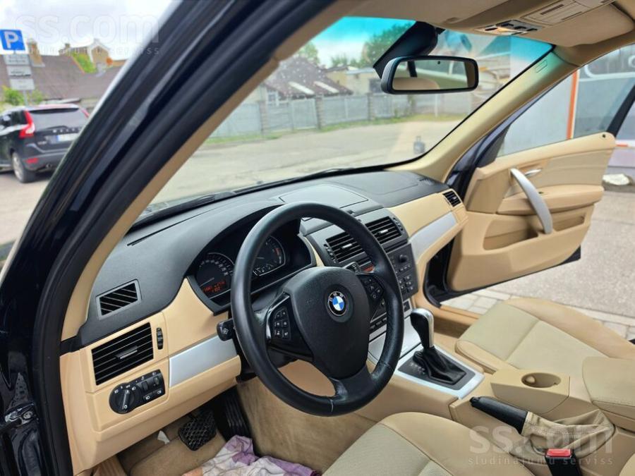 Black BMW X3 2008 in Jelgava, with an engine capacity of 2.00 L and mileage of 274 thousand km for 5999 €, photo 20 on AUTOMOTO.COM.LV